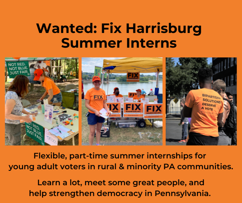 Wanted: Fix Harrisburg Summer Interns | Fair Districts PA
